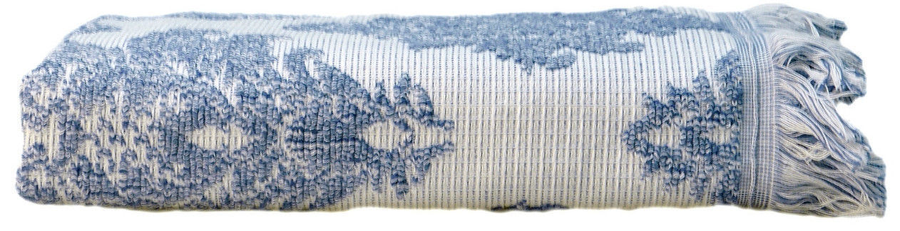 Vonios rankšluostis Ardenza Terry Versailles, mėlynas/baltas, 90 cm x ...