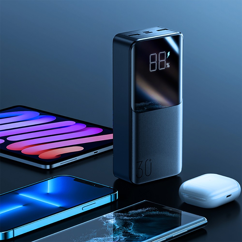 Nešiojamas įkroviklis (Power bank) Joyroom JR-QP193, 30000 mAh, juoda ...