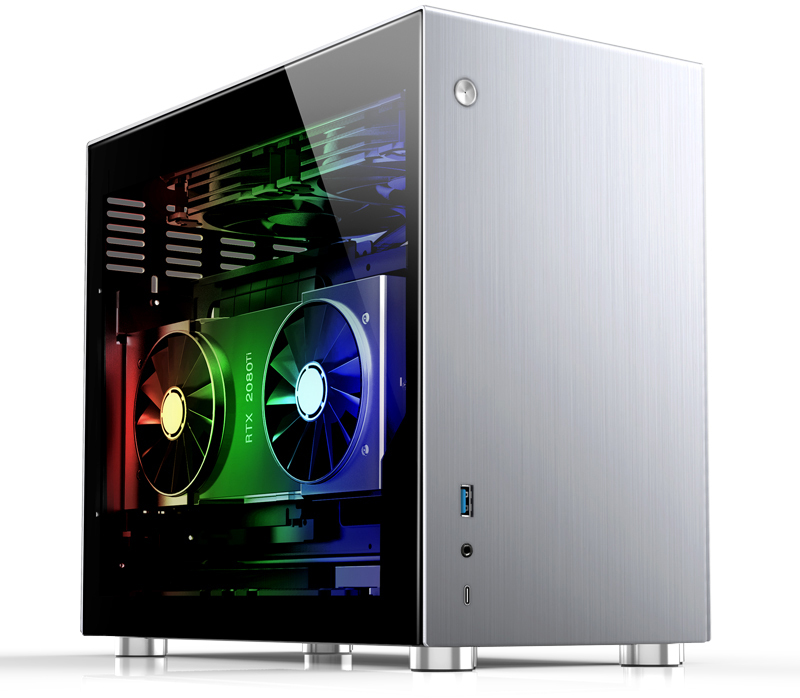 Kompiuterio korpusas Jonsbo V10 Mini-ITX, sidabro - 1a.lt