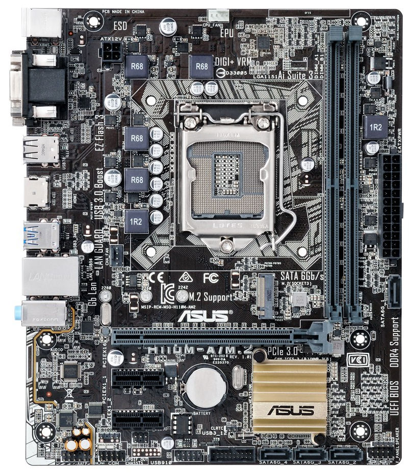 Pagrindinė plokštė Asus H110M-A/M.2 - 1a.lt