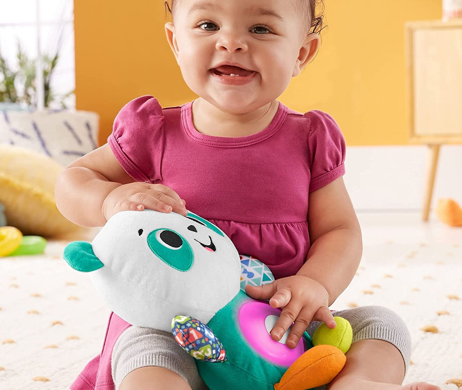 Lavinamasis žaislas kūdikiui, panda Mattel Fisher Price Linkimals ...