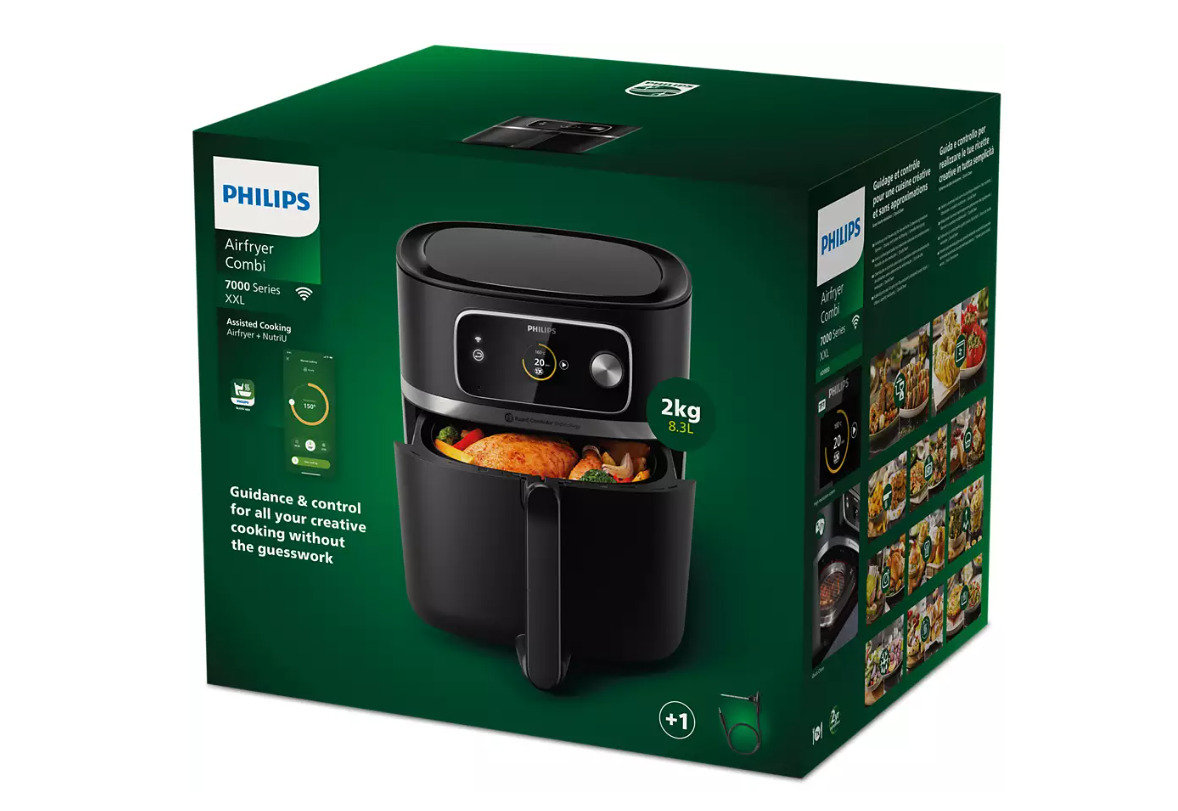 Aerogrils Philips HD9880/90, melna krās., 2200 W, 8.3 l - Ksenukai.lv