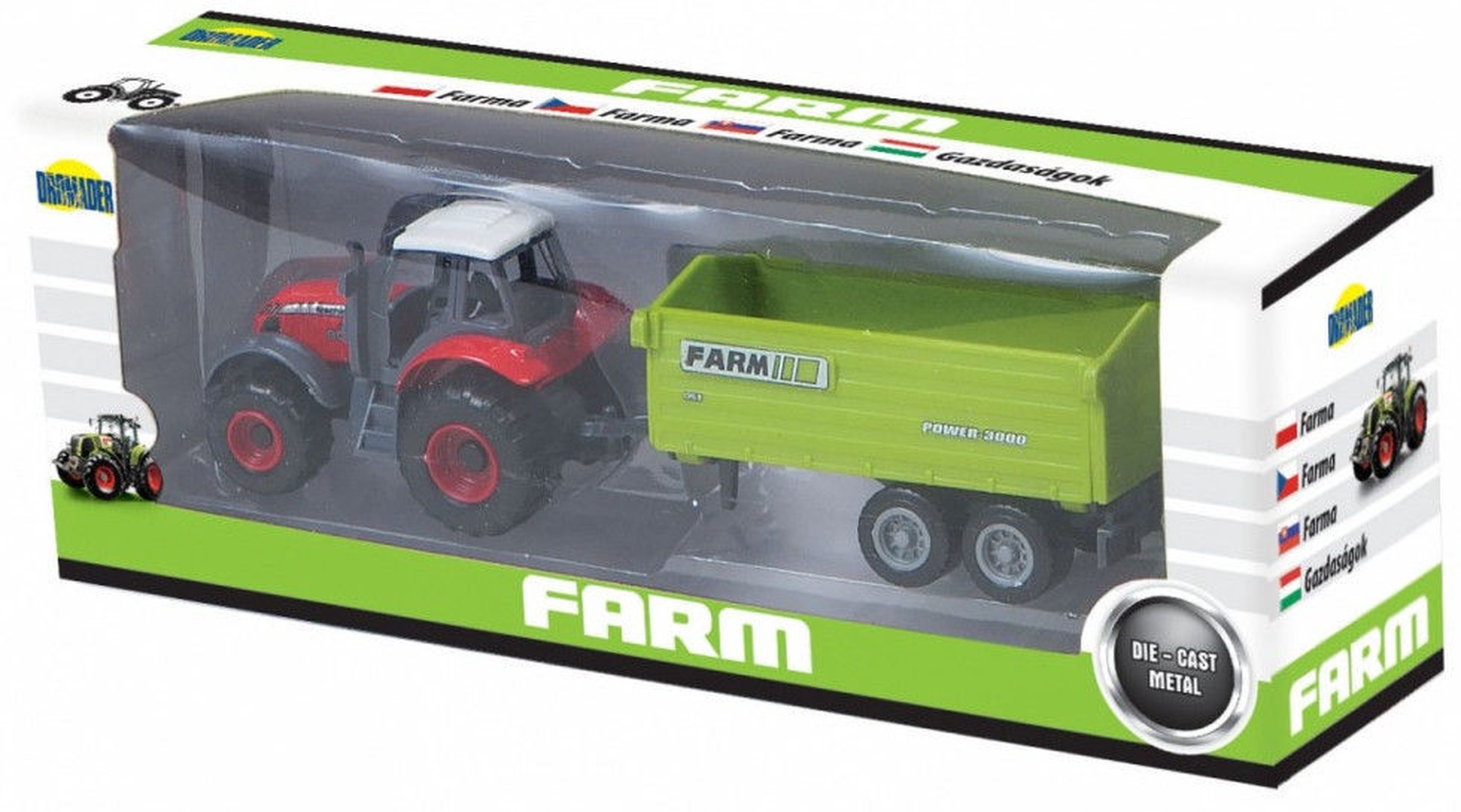 Rotaļu traktori ar piederumiem Dromader Tractor With Trailer 02478 ...