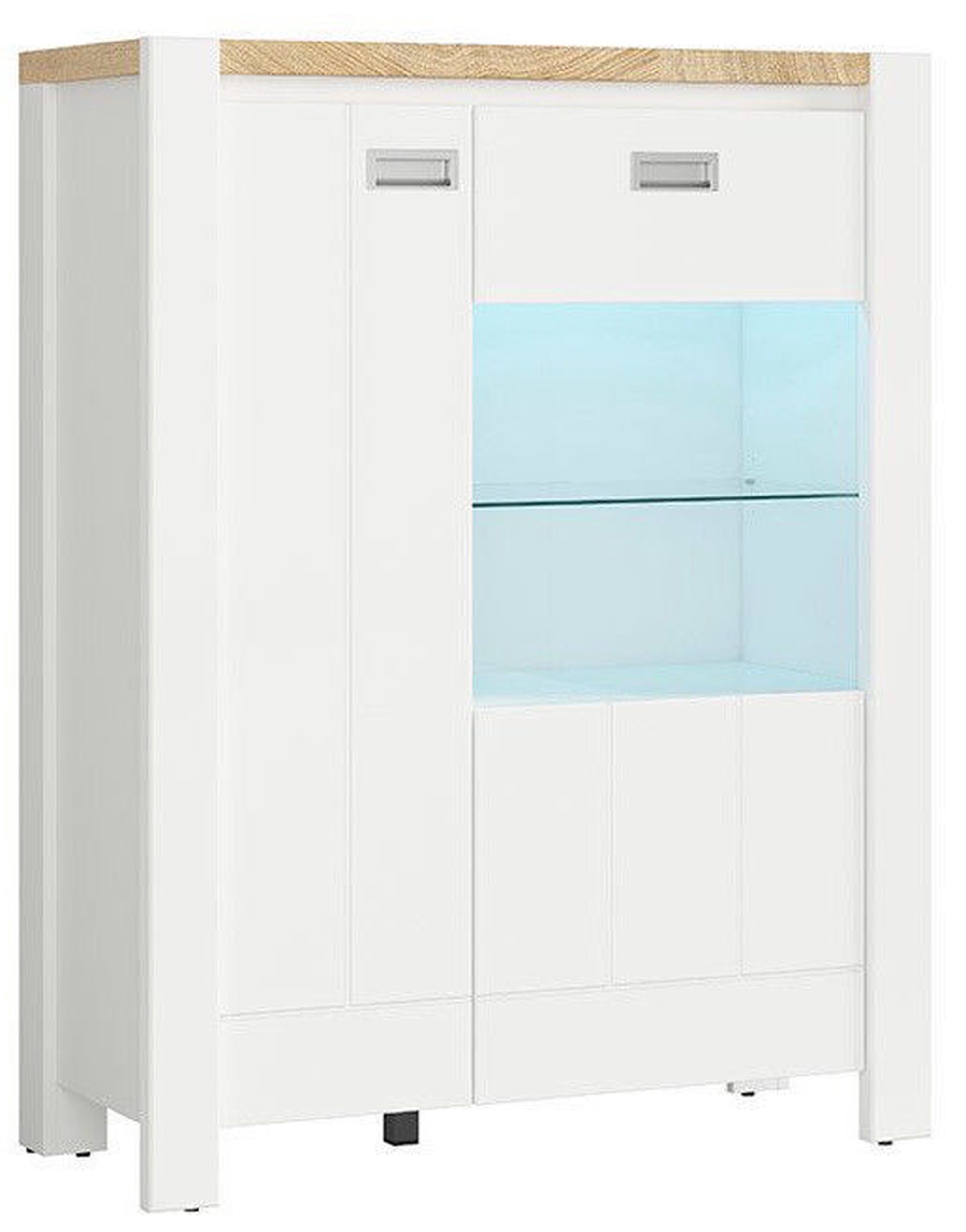 Vitrina Dreviso REG1D1W, balta, 95 cm x 41.5 cm x 124 cm - 1a.lt
