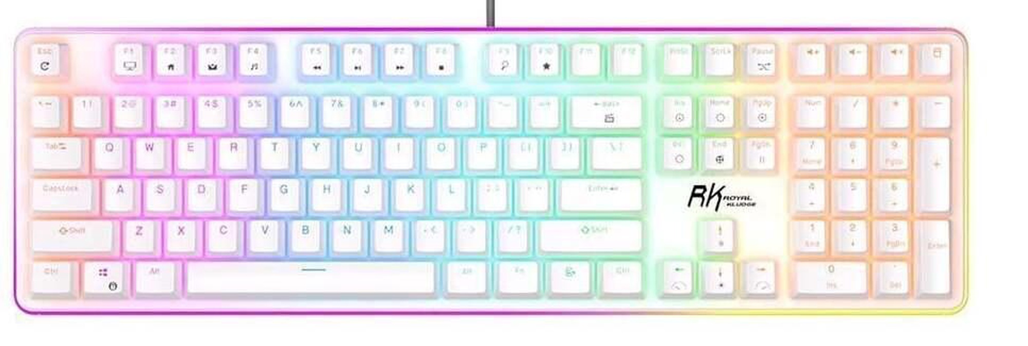 Klaviatuur Royal Kludge RK918 RGB Blue Switch, Inglise (US), valge ...