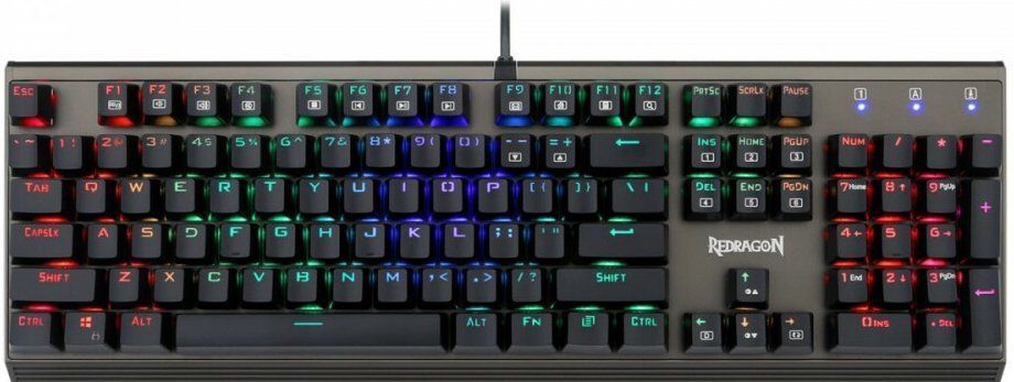 Laidinė žaidimų klaviatūra Redragon K570 Partryusa, EN, juoda sp. - 1a.lt