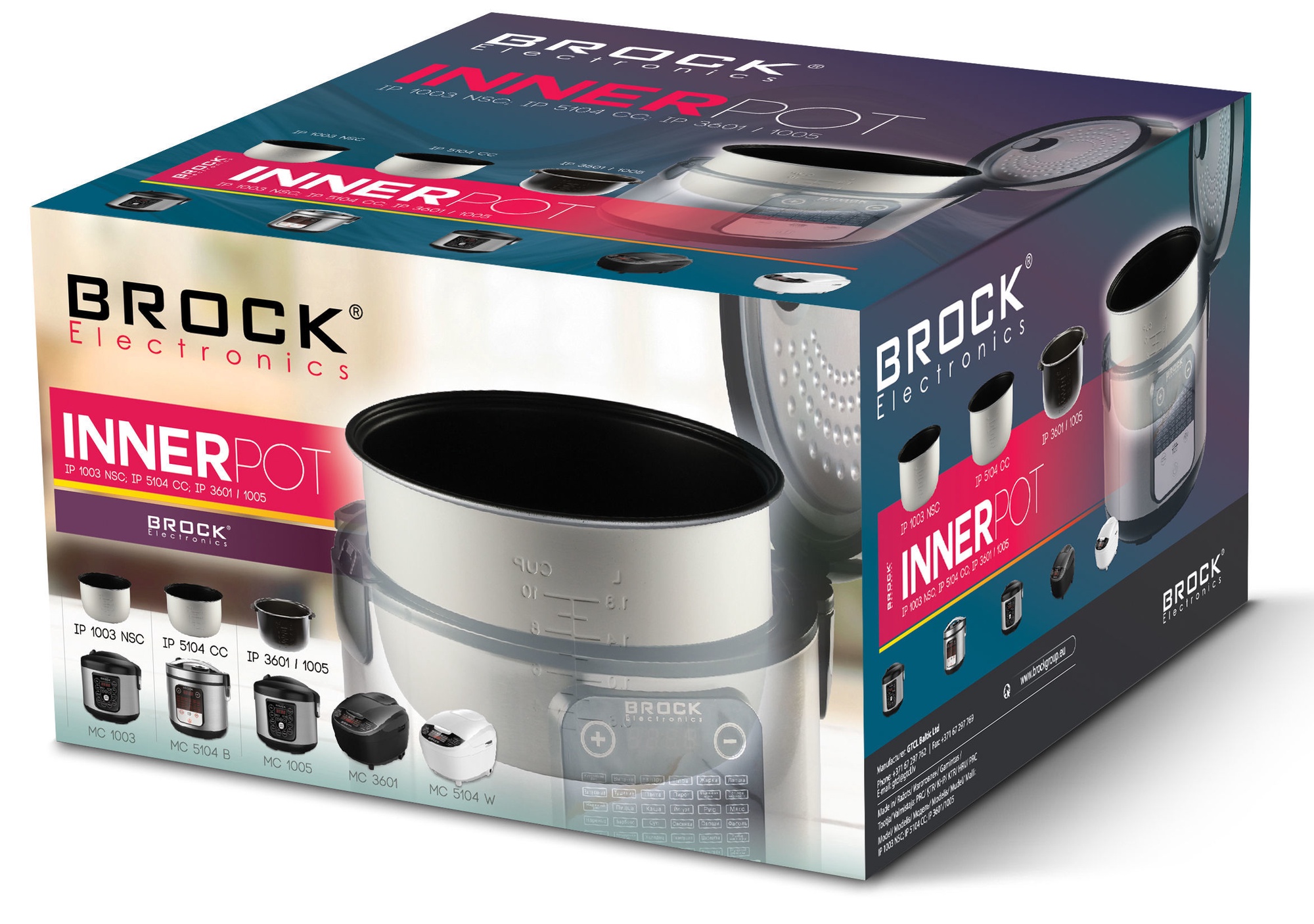 Indas daugiafunkciniui puodui Brock Inner Pot For Multicooker MC 1003 ...