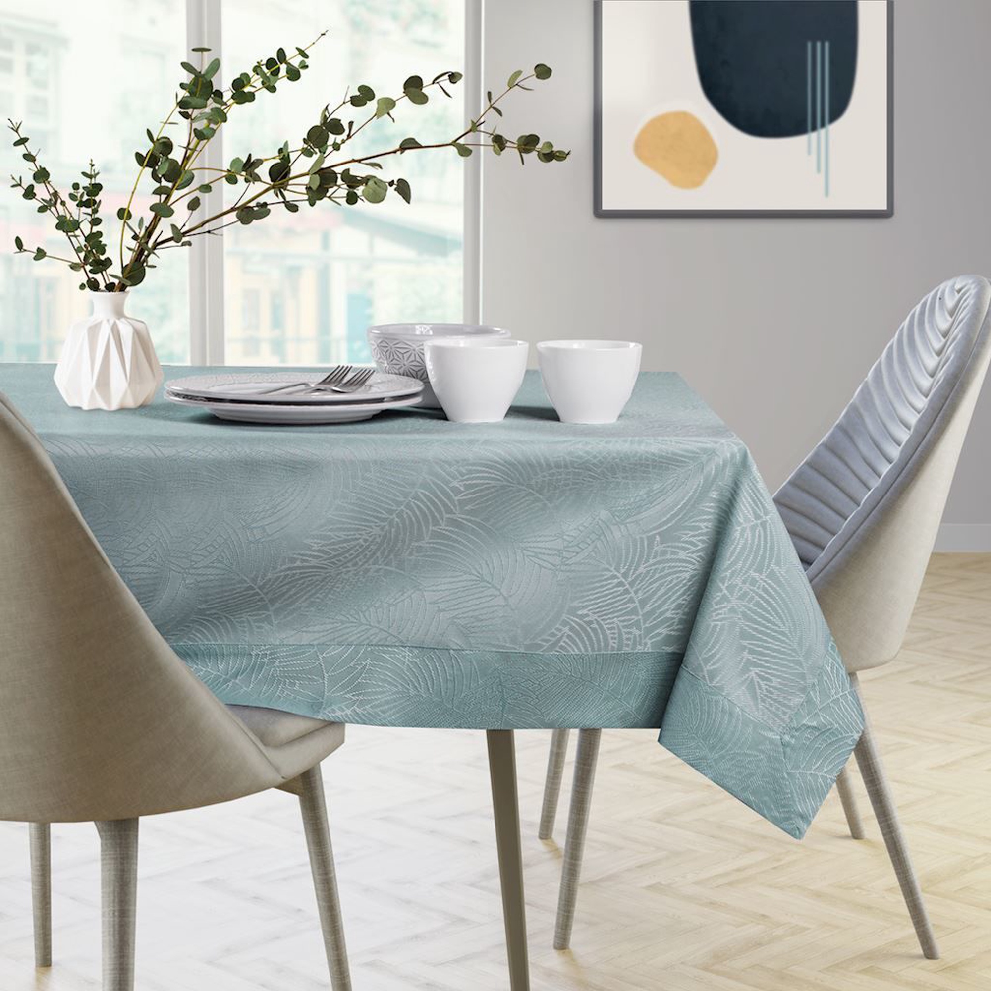 Скатерть прямоугольная Restilo Gaia, mint, 180 x 130 cm - Ksenukai.lv
