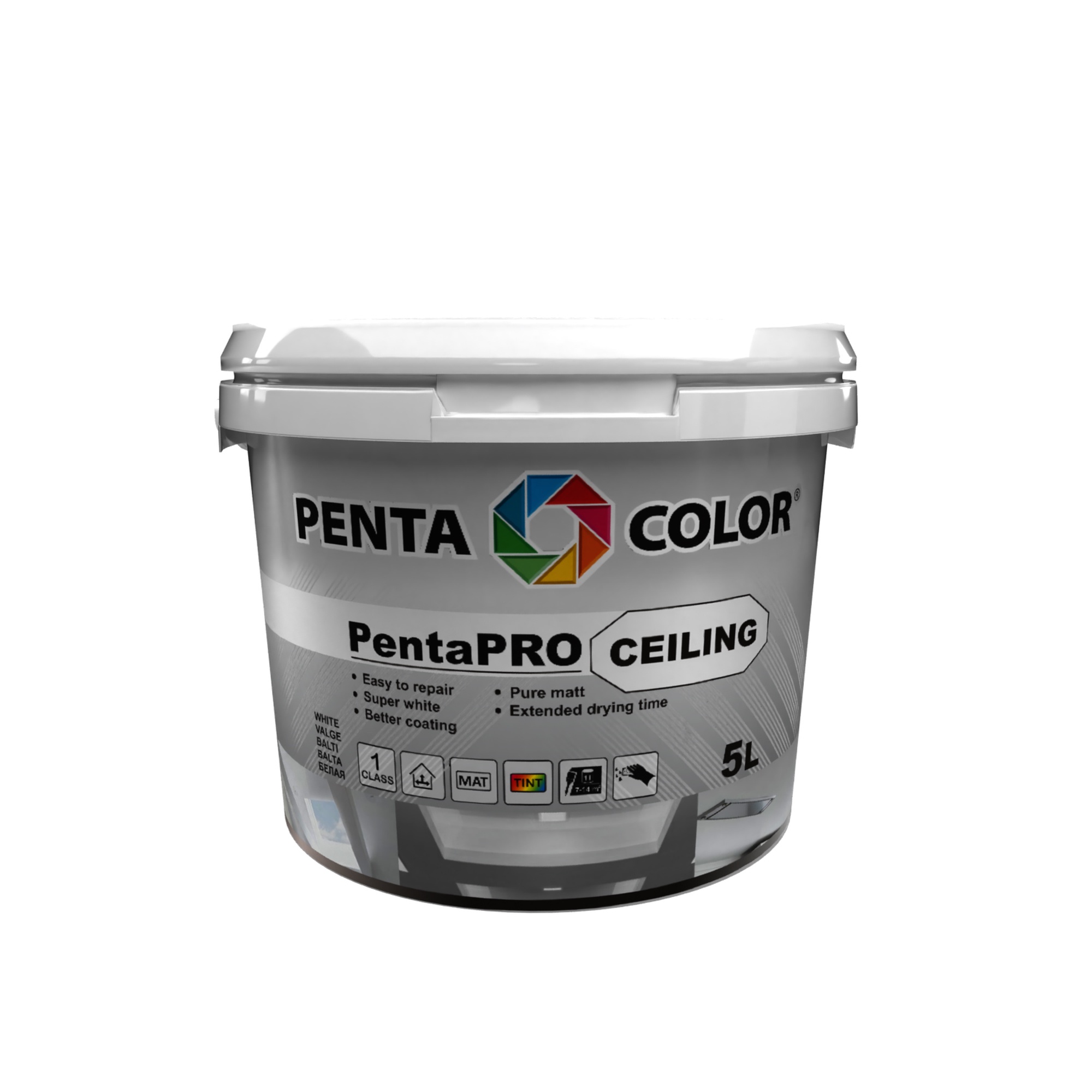 Värv Pentacolor PentaPro Ceiling 3, valge, 5 l - K-rauta