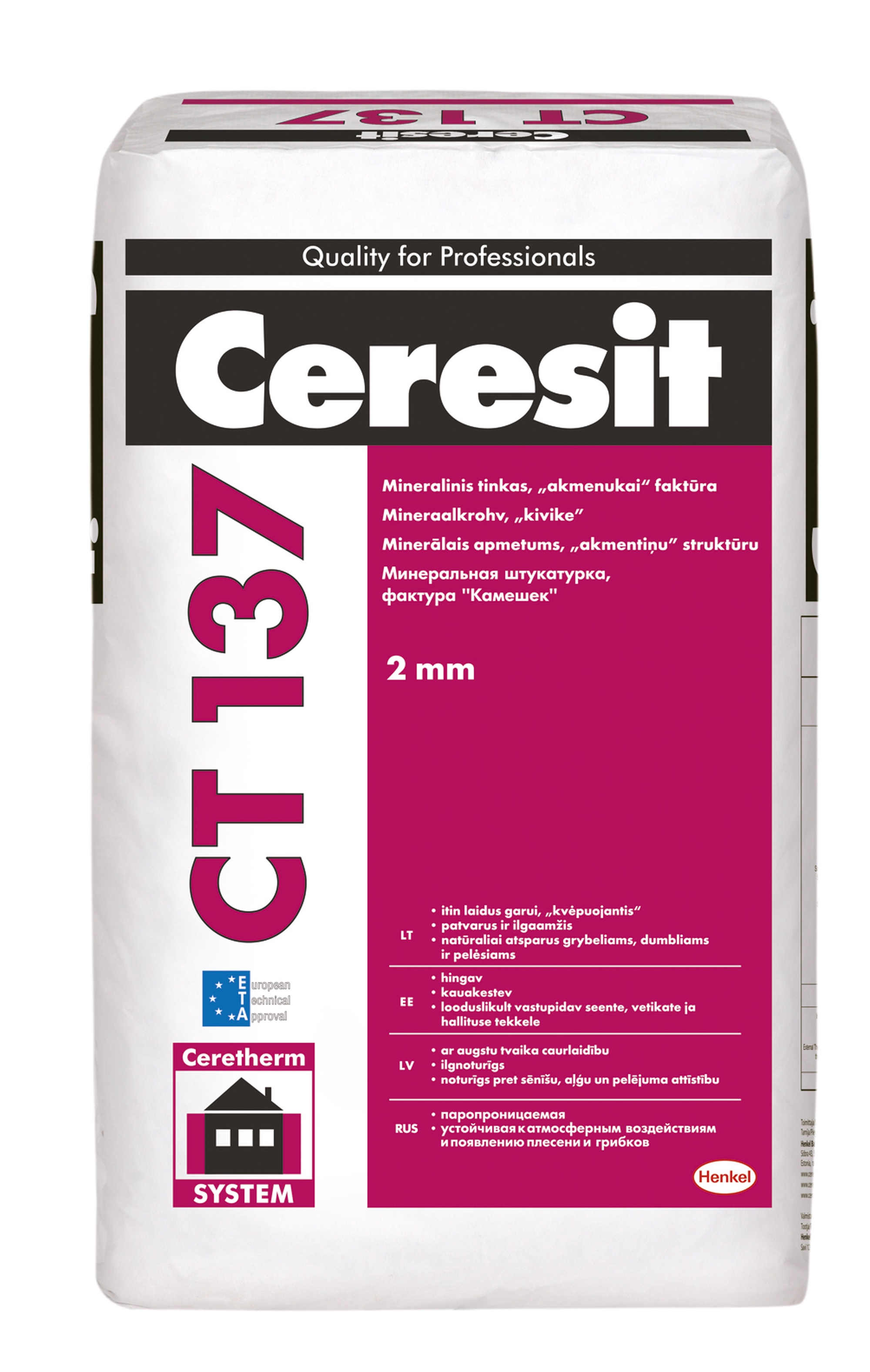 Dekoratiivkrohv Ceresit CT 137, kaunistamise, 25 kg - K-rauta