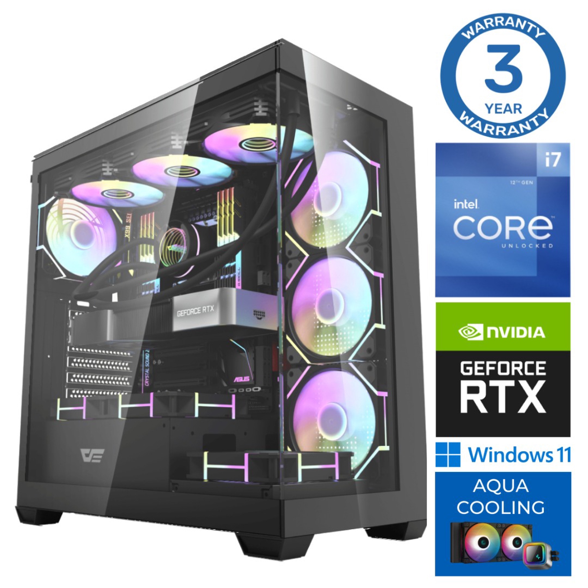 Stacionārs dators Intop Core i7-14700F, DDR5 64 GB, SSD+HDD 1 TB 2 TB ...
