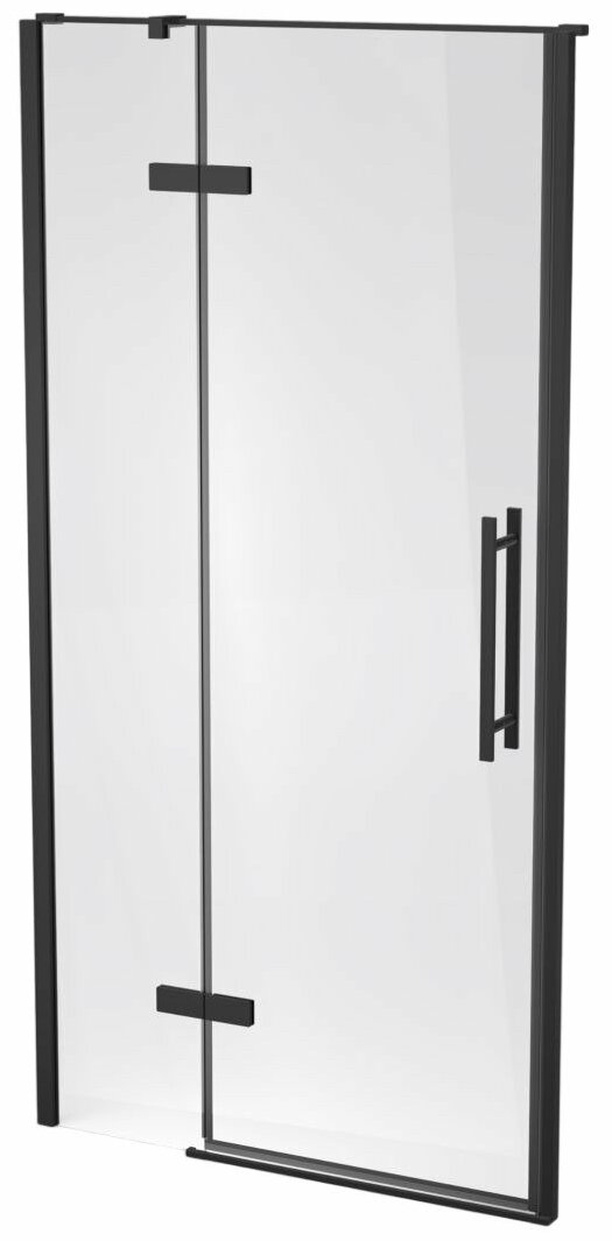 Dušas durvis Ravak COSD2, 110 cm x 195 cm, caurspīdīga/melna - Ksenukai.lv