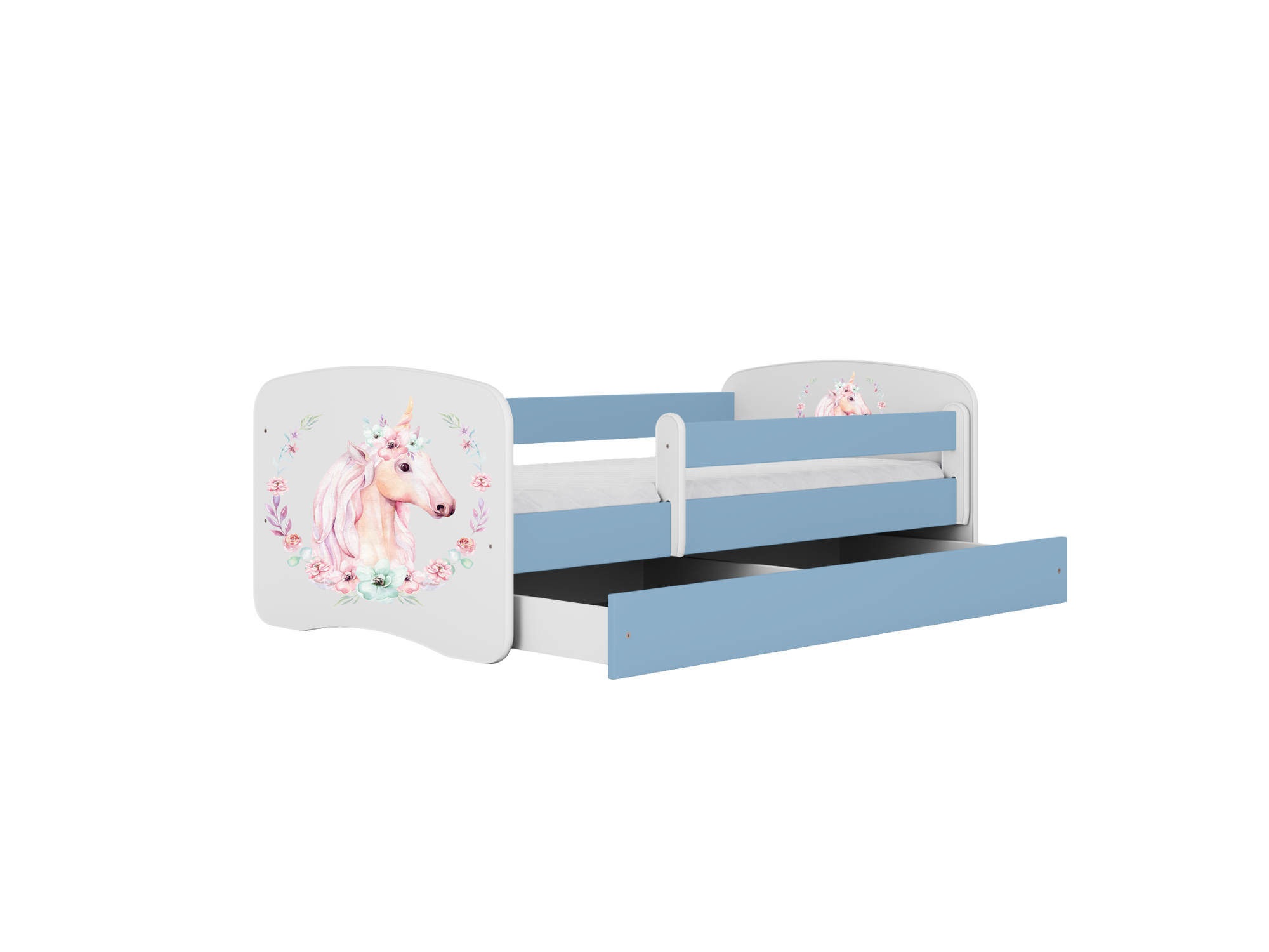 Lastevoodi ühekohaline Kocot Kids Babydreams Horse, sinine, 80 x 180 cm ...