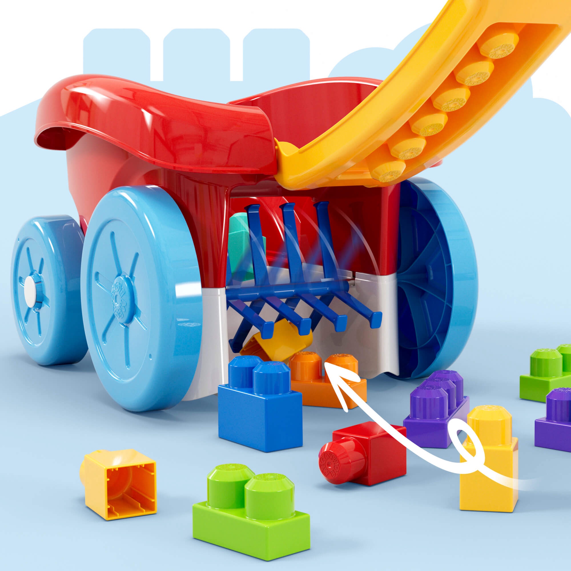 Игрушечная машинка с кубиками Mattel Mega Bloks JFR30 - Ksenukai.lv