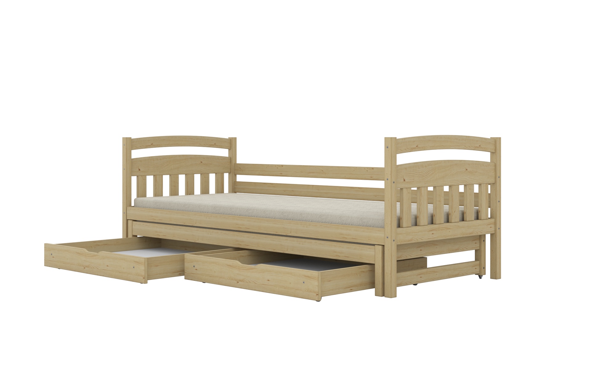 Lastevoodi ühekohaline lisavoodiga Kocot Kids Tosia, mänd, 80 x 180 cm ...