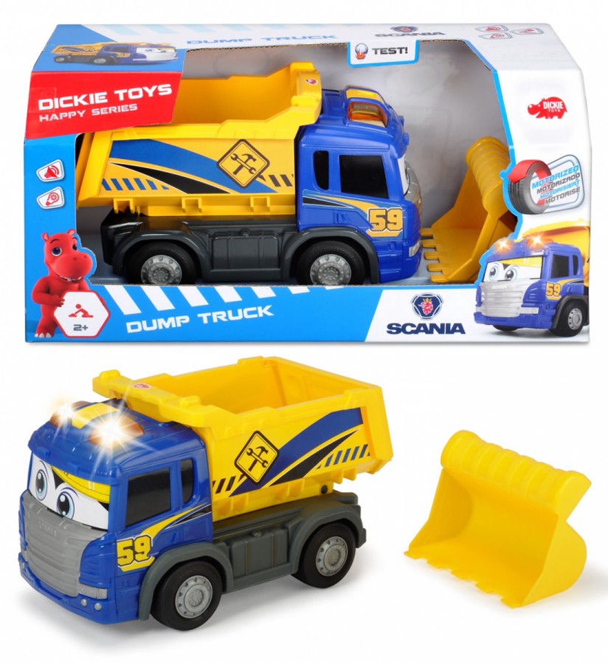 Rotaļlietu smagā tehnika Dickie Toys 203816002, zila/dzeltena - Ksenukai.lv