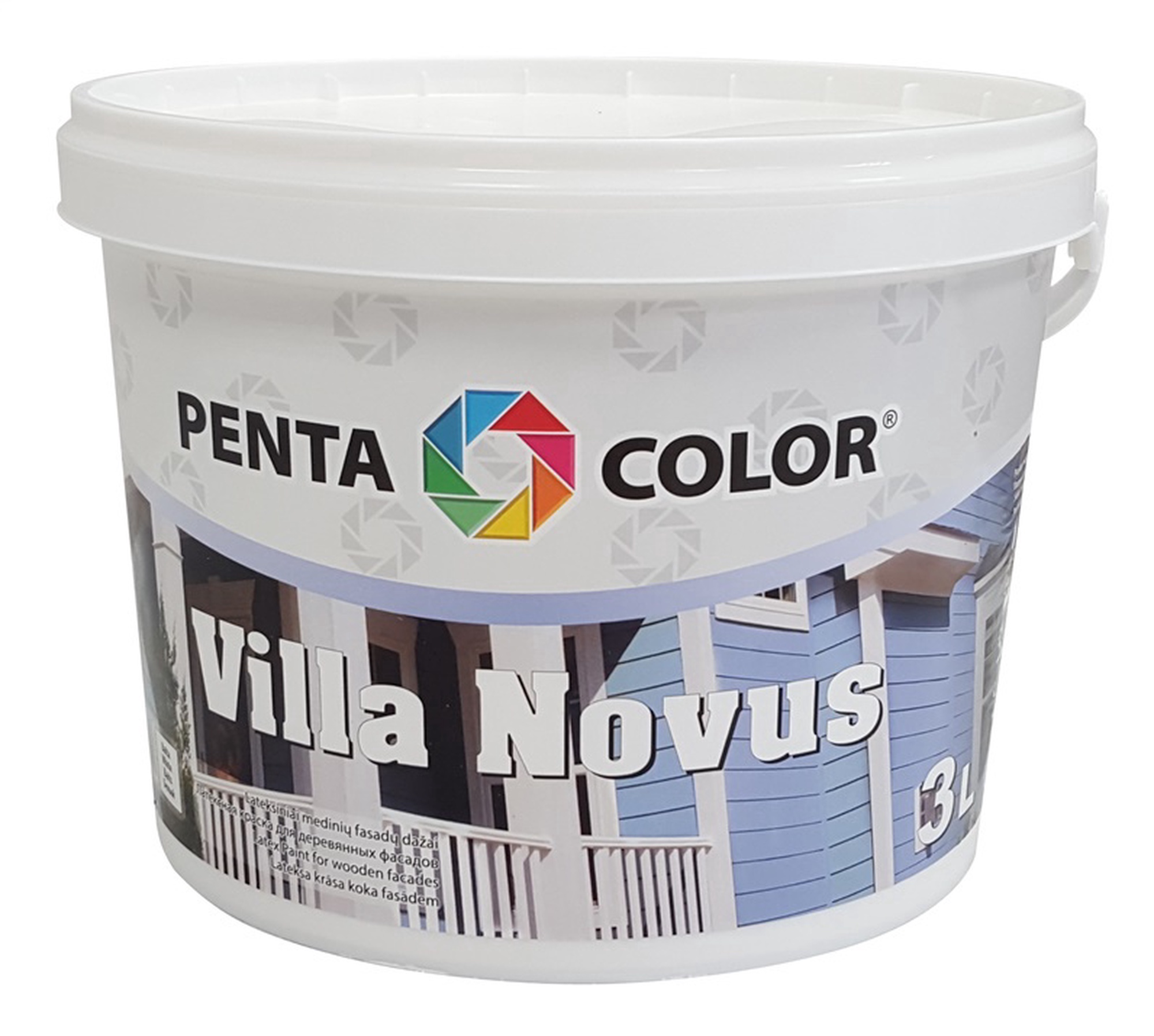 Fasado dažai Pentacolor Villa Novus, balta, 3 l - 1a.lt