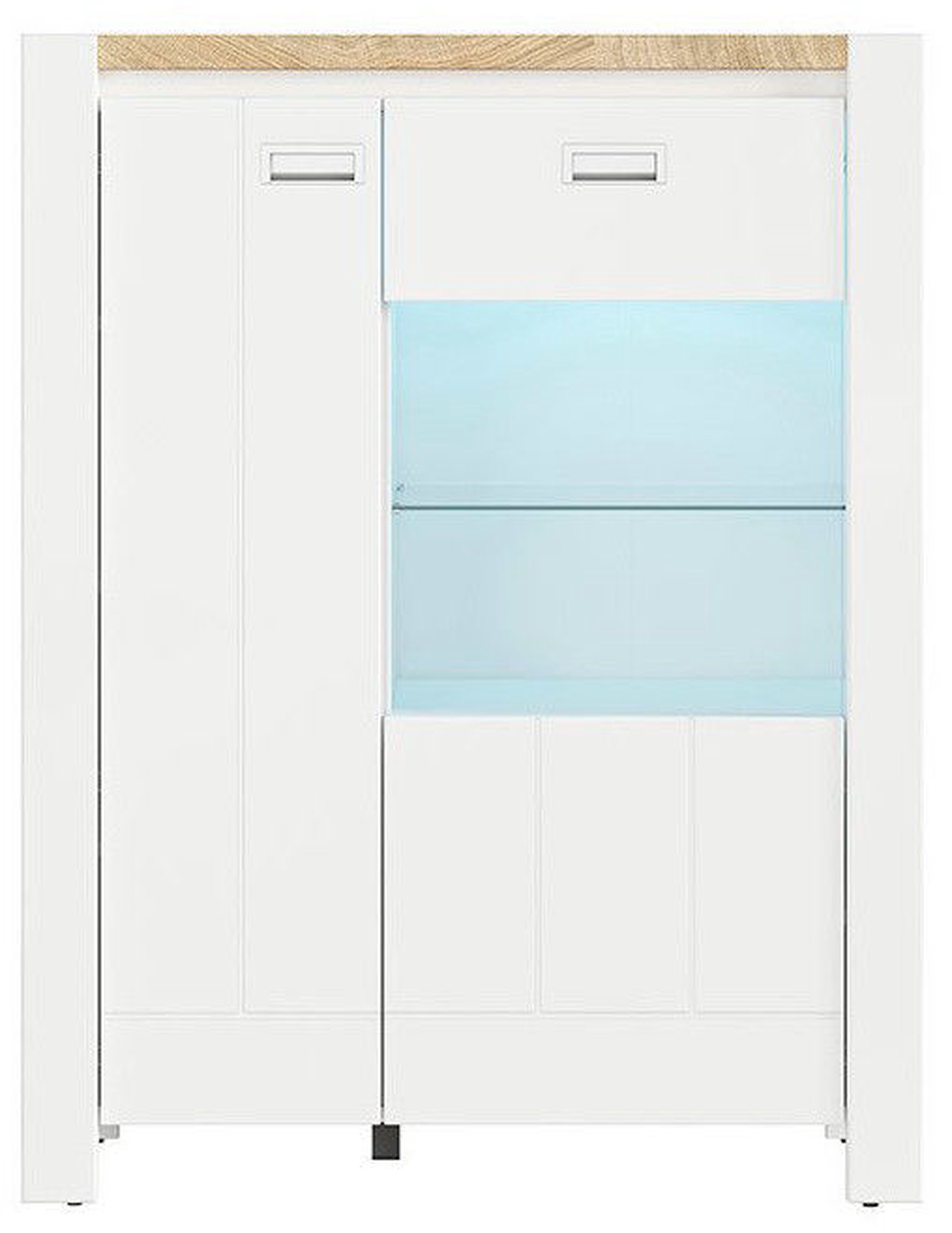 Vitrina Dreviso REG1D1W, balta, 95 cm x 41.5 cm x 124 cm - 1a.lt