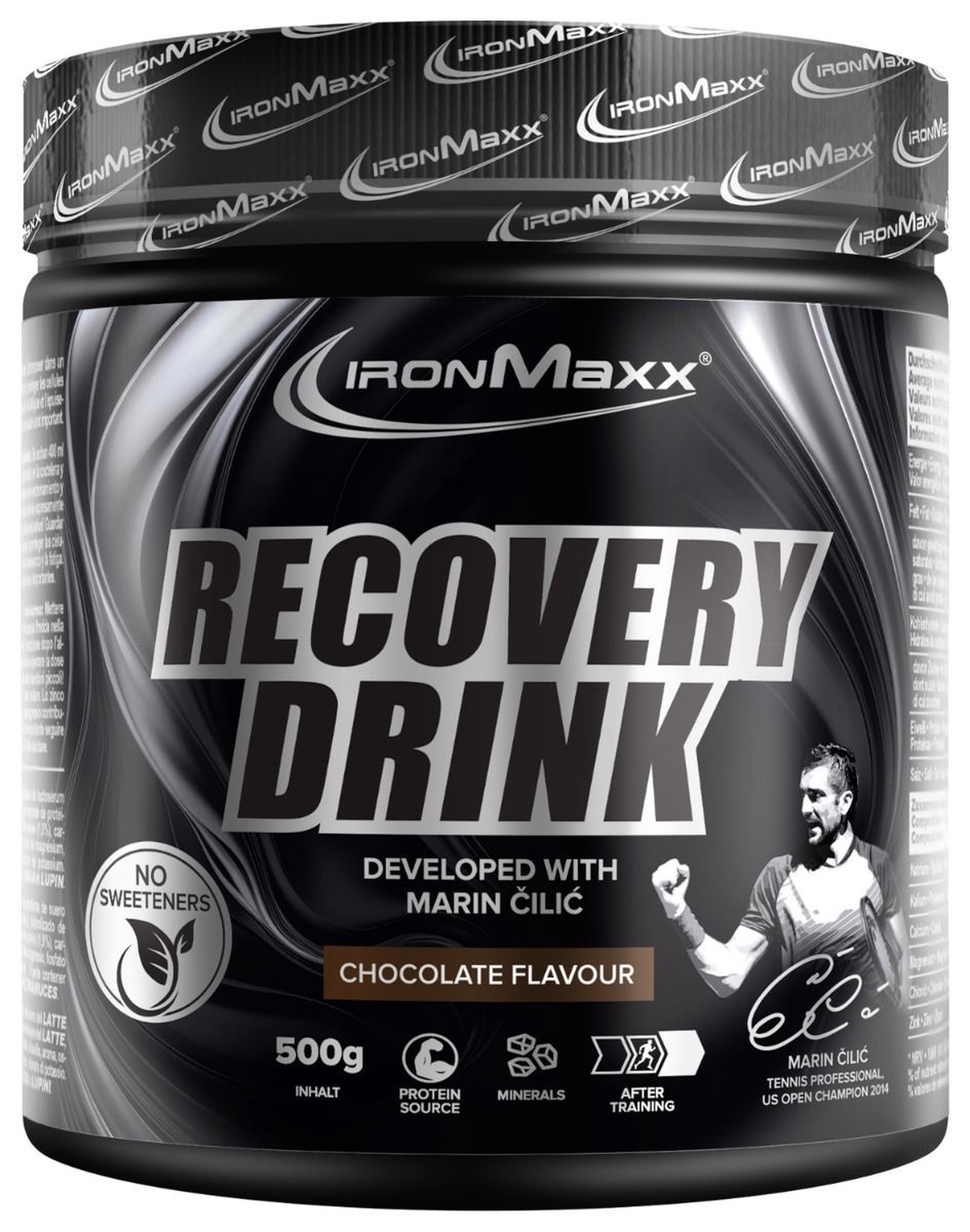 Atsigavimo gėrimas po treniruotės Ironmaxx, šokolado skonio, 500 g - 1a.lt