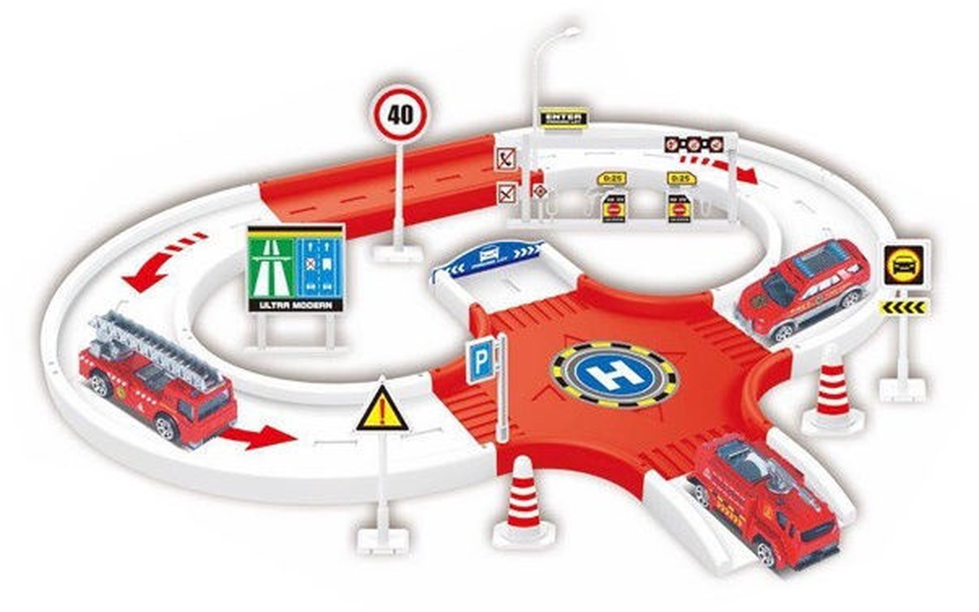 Autoparkla, valge/punane - 1a.ee