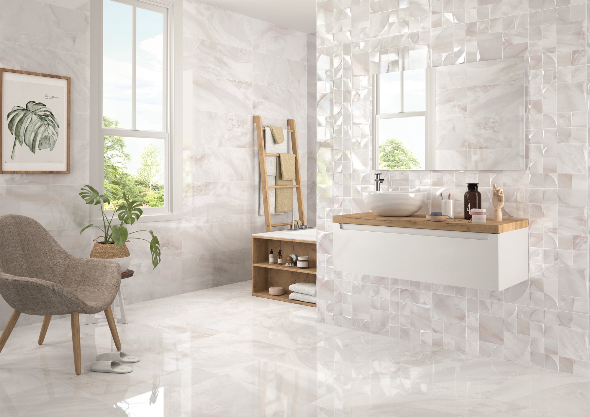 Plaadid, keraamiline Stn Ceramica Diva Pearl 8434459155264, 90 cm x 33. ...