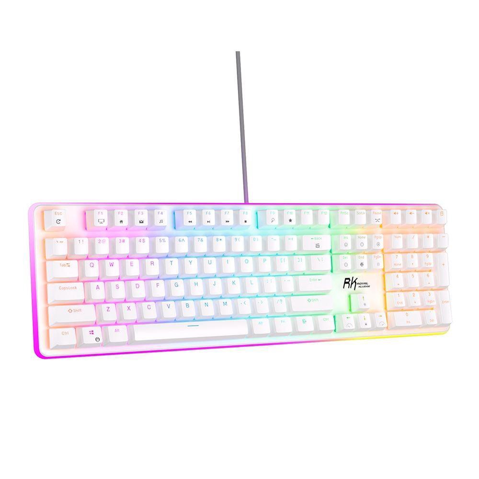 Klaviatuur Royal Kludge RK918 RGB Blue Switch, Inglise (US), valge ...