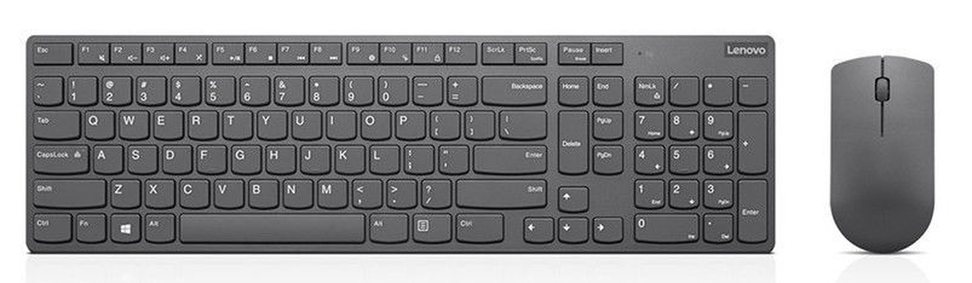 Klaviatuuri ja hiire komplekt Lenovo, EN, hall, juhtmeta - K-rauta