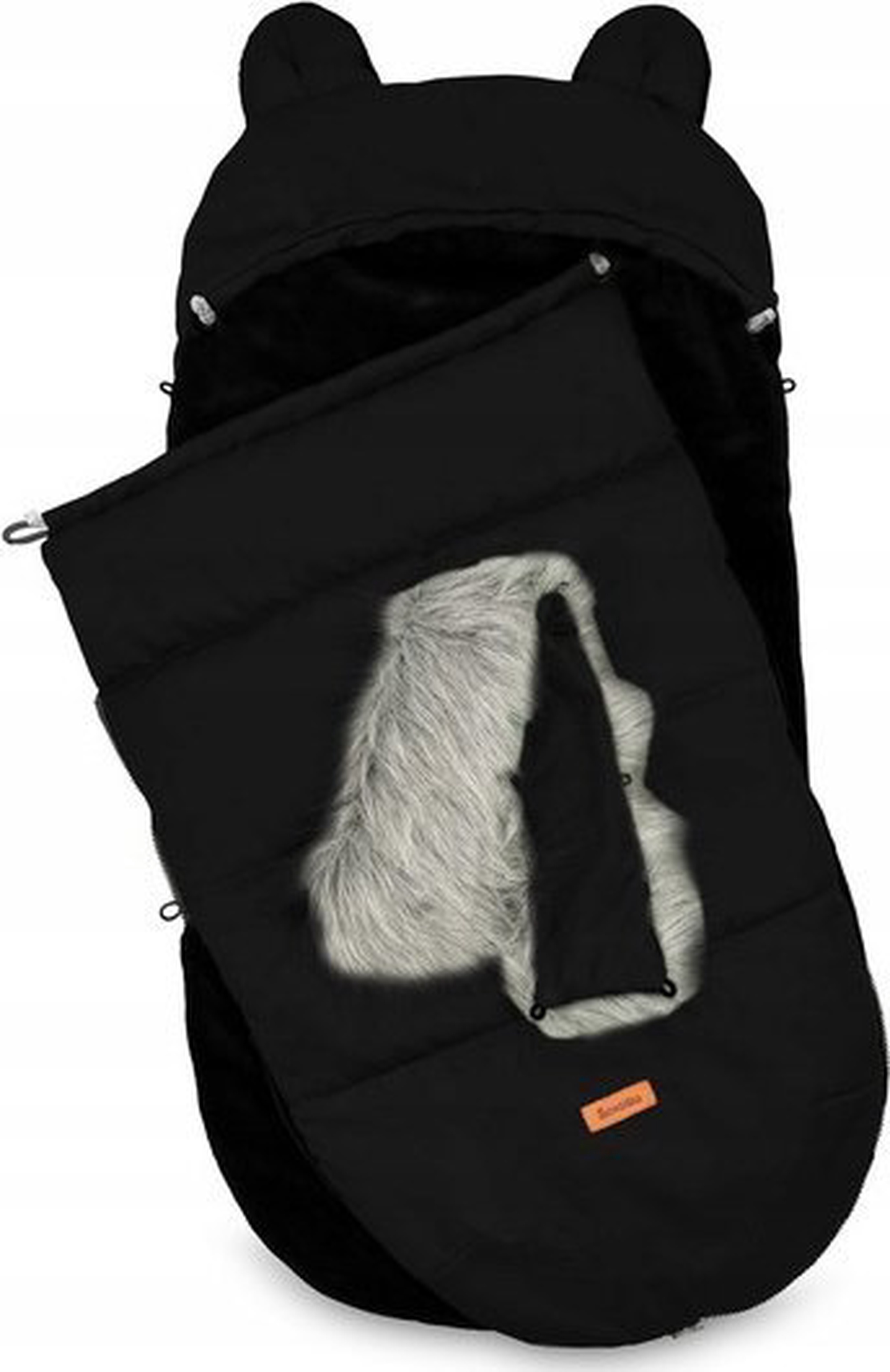 Talvine magamiskott beebile Sensillo Alaska Sierra, must, 100 cm x 50 ...