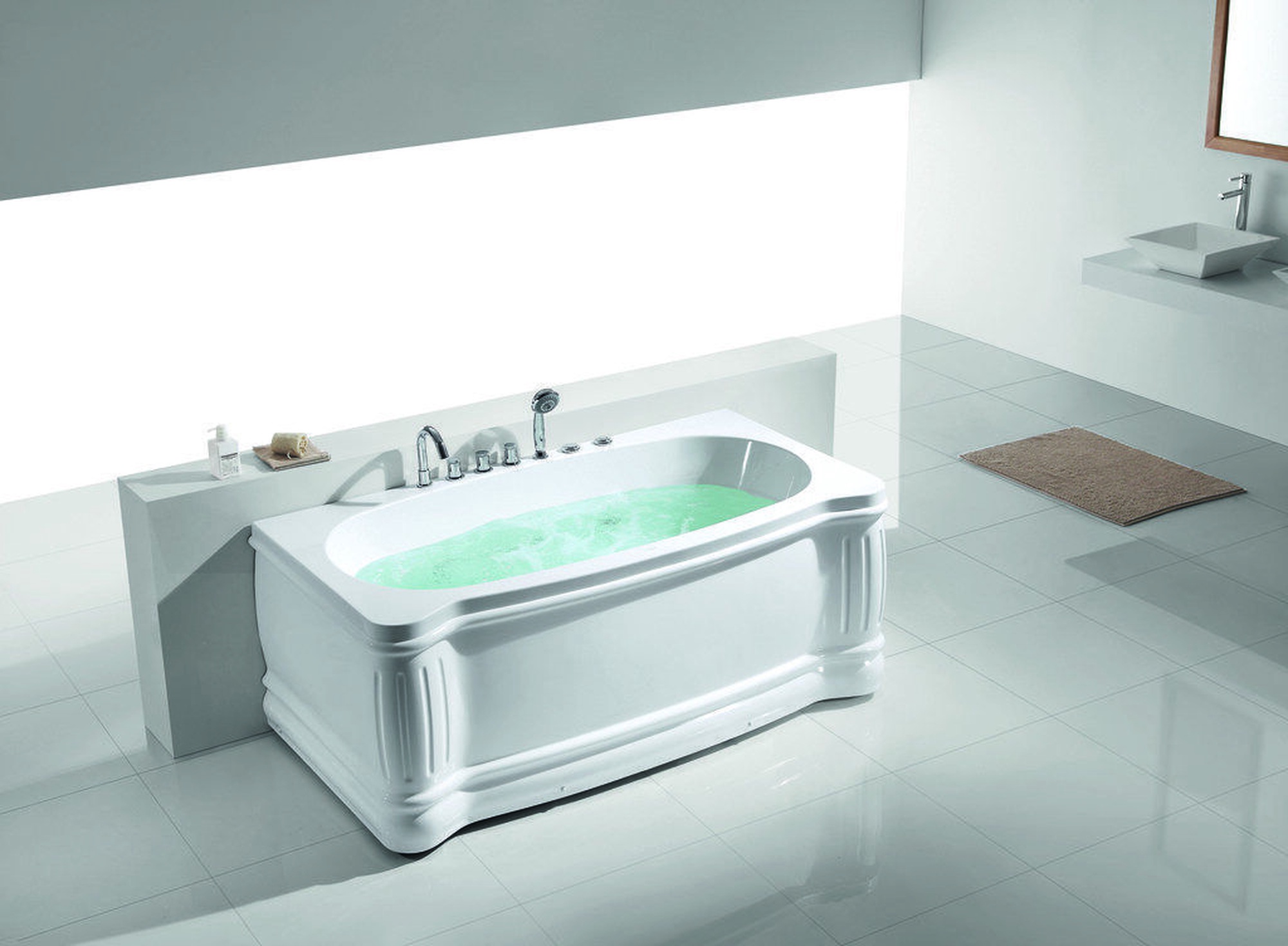 Vanna Vento, 90 cm x 170 cm x 65 cm, taisnstūris, balta - Ksenukai.lv