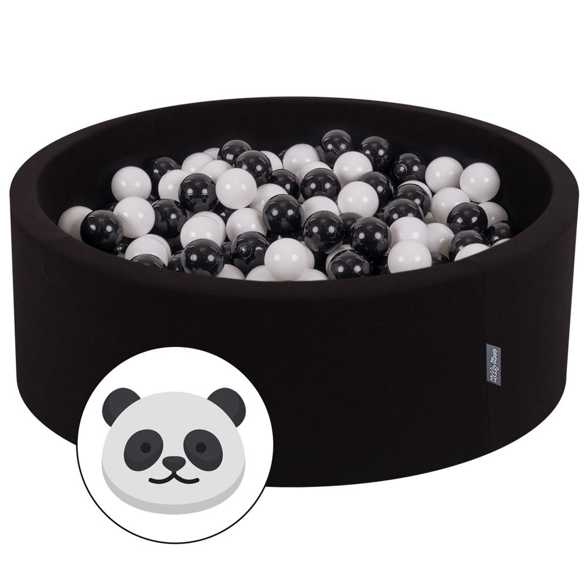 Baseins ar bumbiņām KiddyMoon Foam Ball Pit Round 300 Balls, 90 cm x 90 ...
