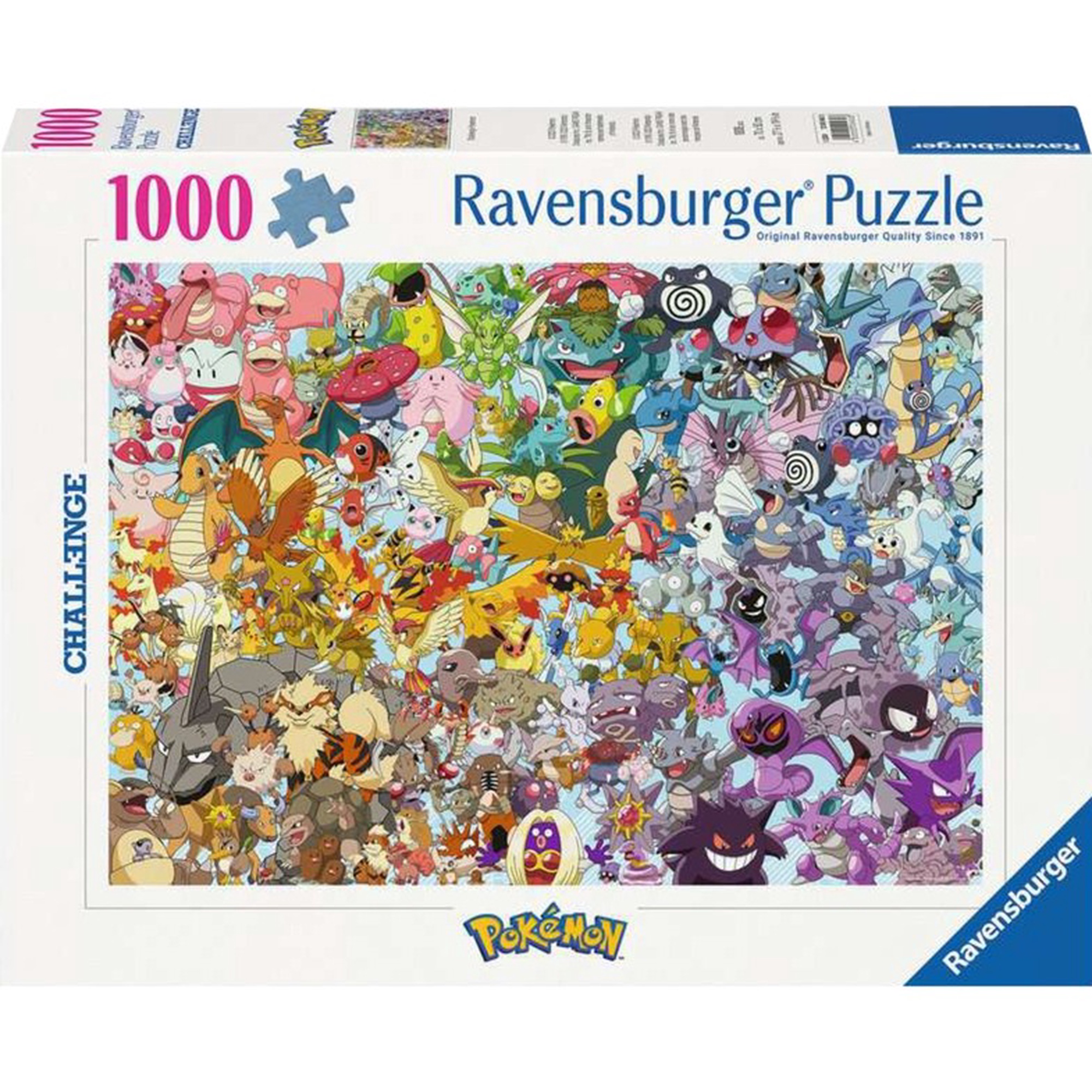 Pusle Ravensburger Challenge. Pokemon, 70 cm x 50 cm, 1000 tk - 1a.ee