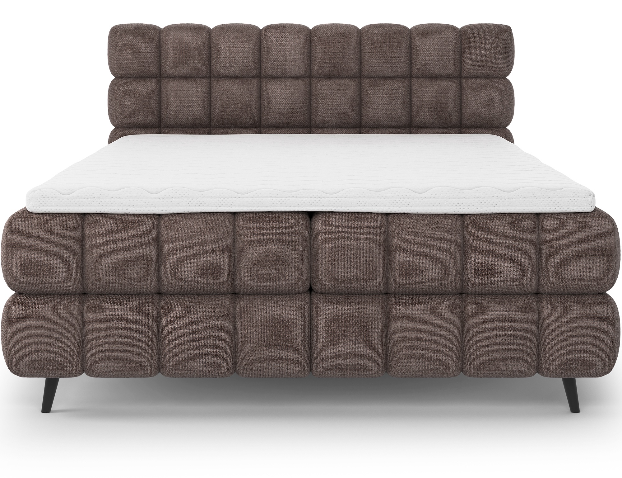 Кровать одноместная Sabeno, 140 x 200 cm, коричневый, с матрасом, с решеткой - Ksenukai.lv