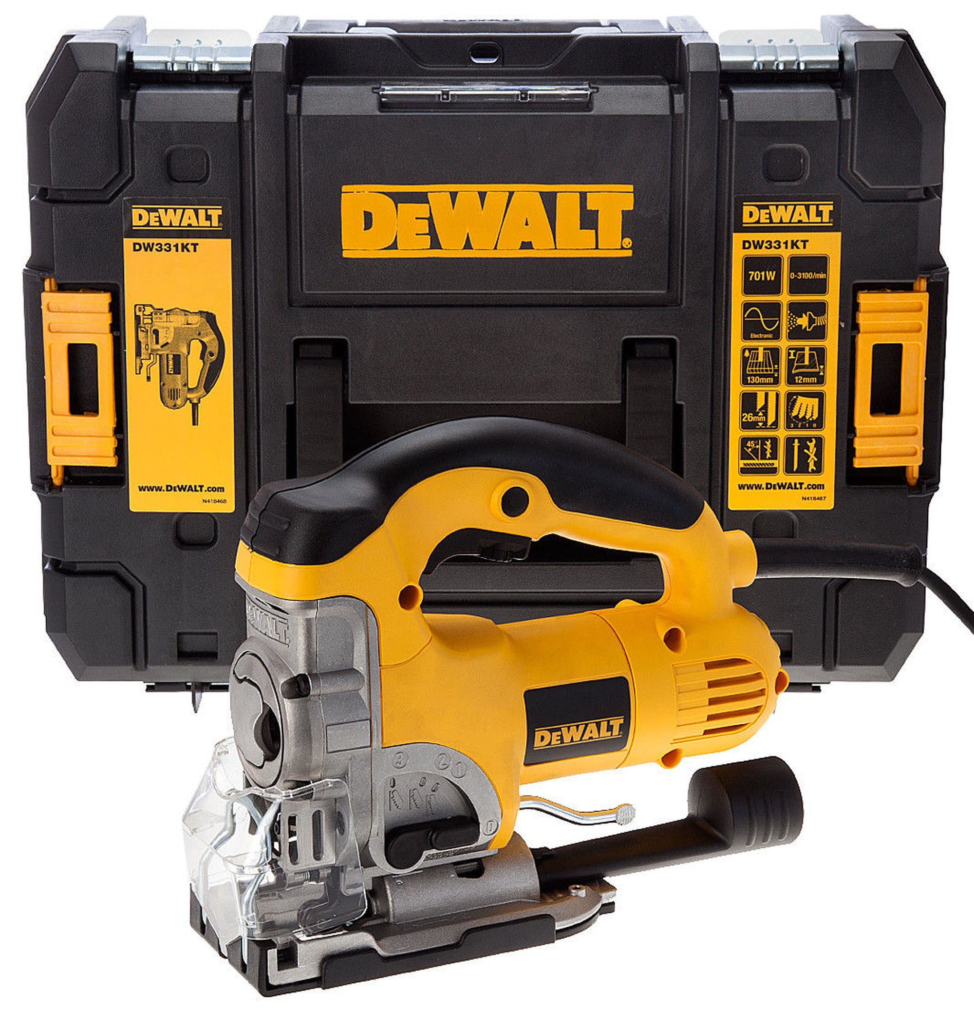 Siaurapjūklis Dewalt DW331, 701 W - 1a.lt