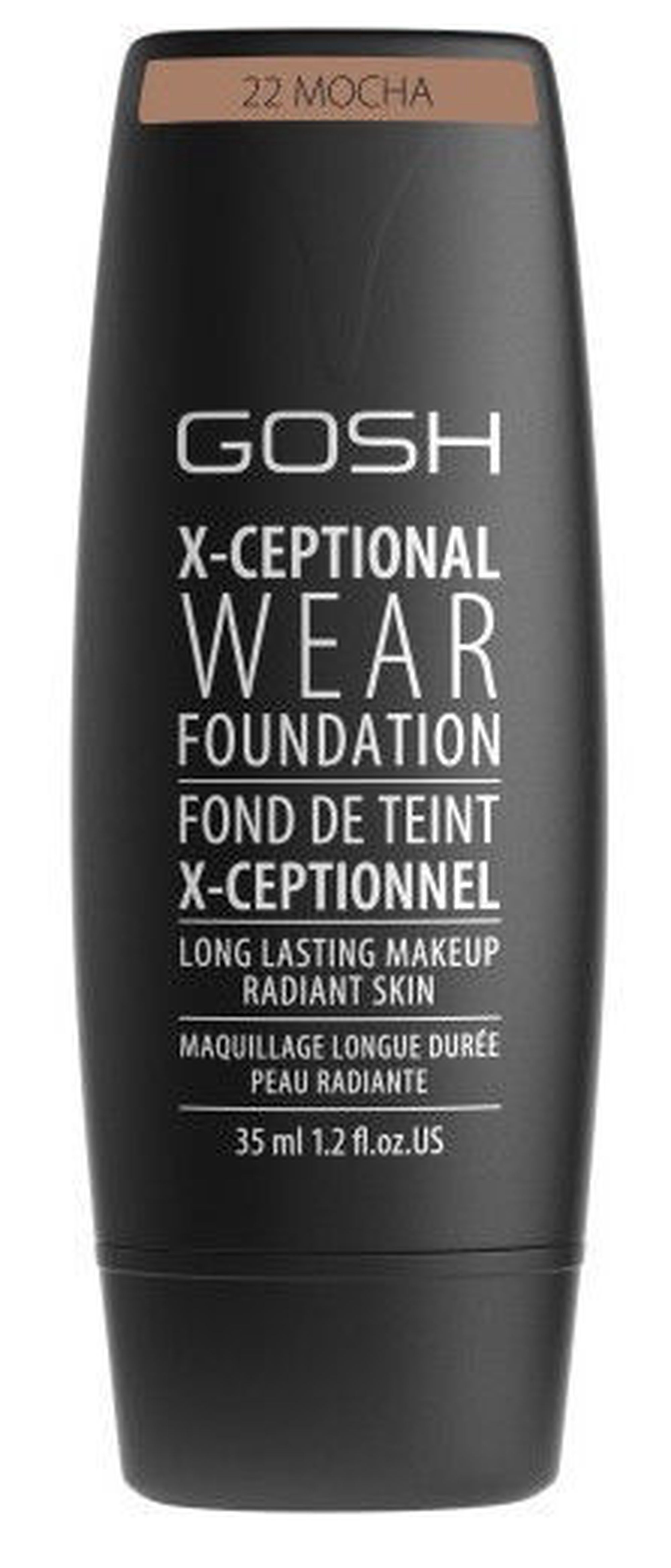 Жидкая основа для макияжа Gosh X-Ceptional Wear, 22 mocha, 35 мл - Ksenukai.lv